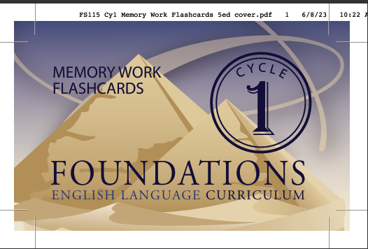 Memory Work, Cycle 1 - Flashcards – Books & Beyond ME